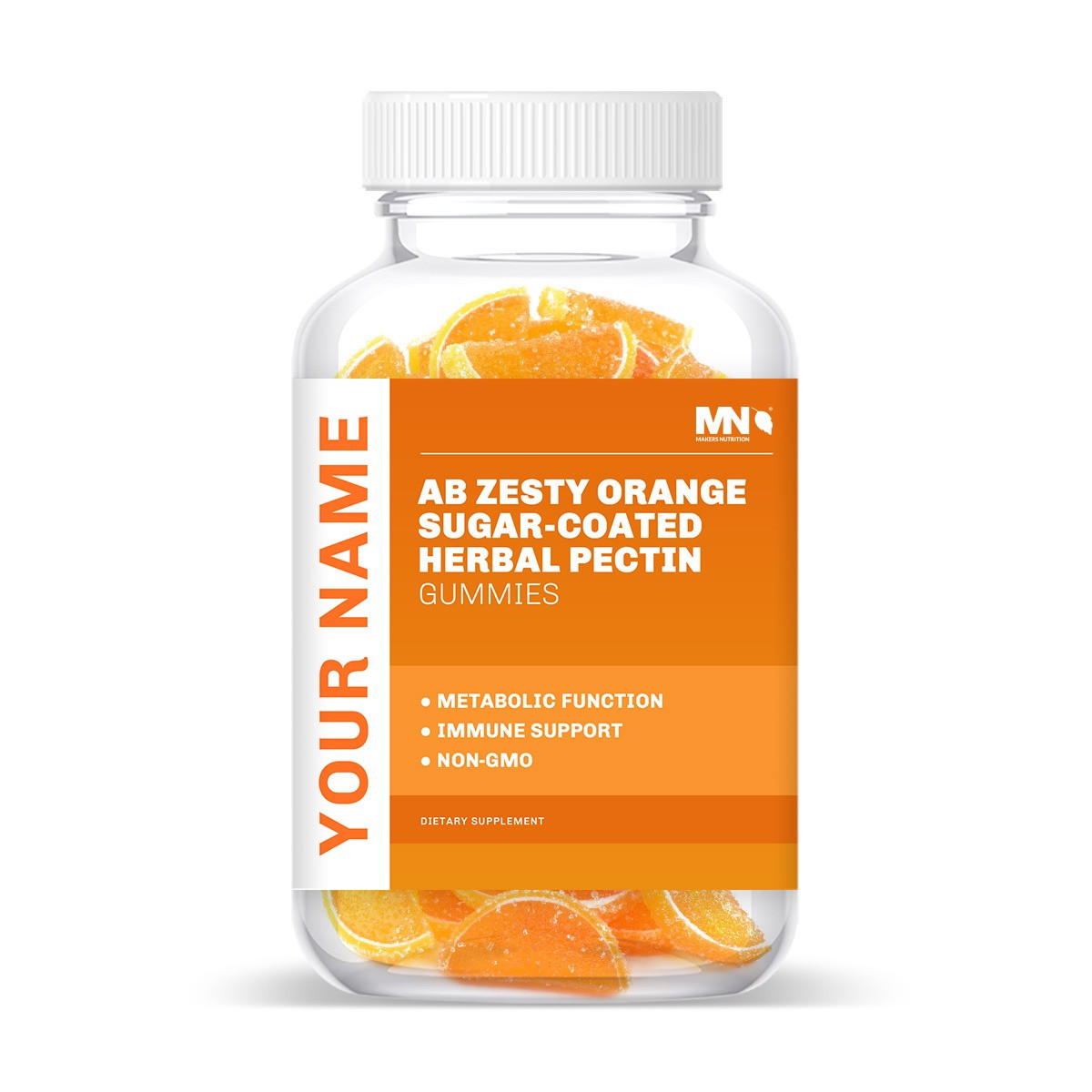AB Zesty Orange Sugar-Coated Herbal Pectin Gummy