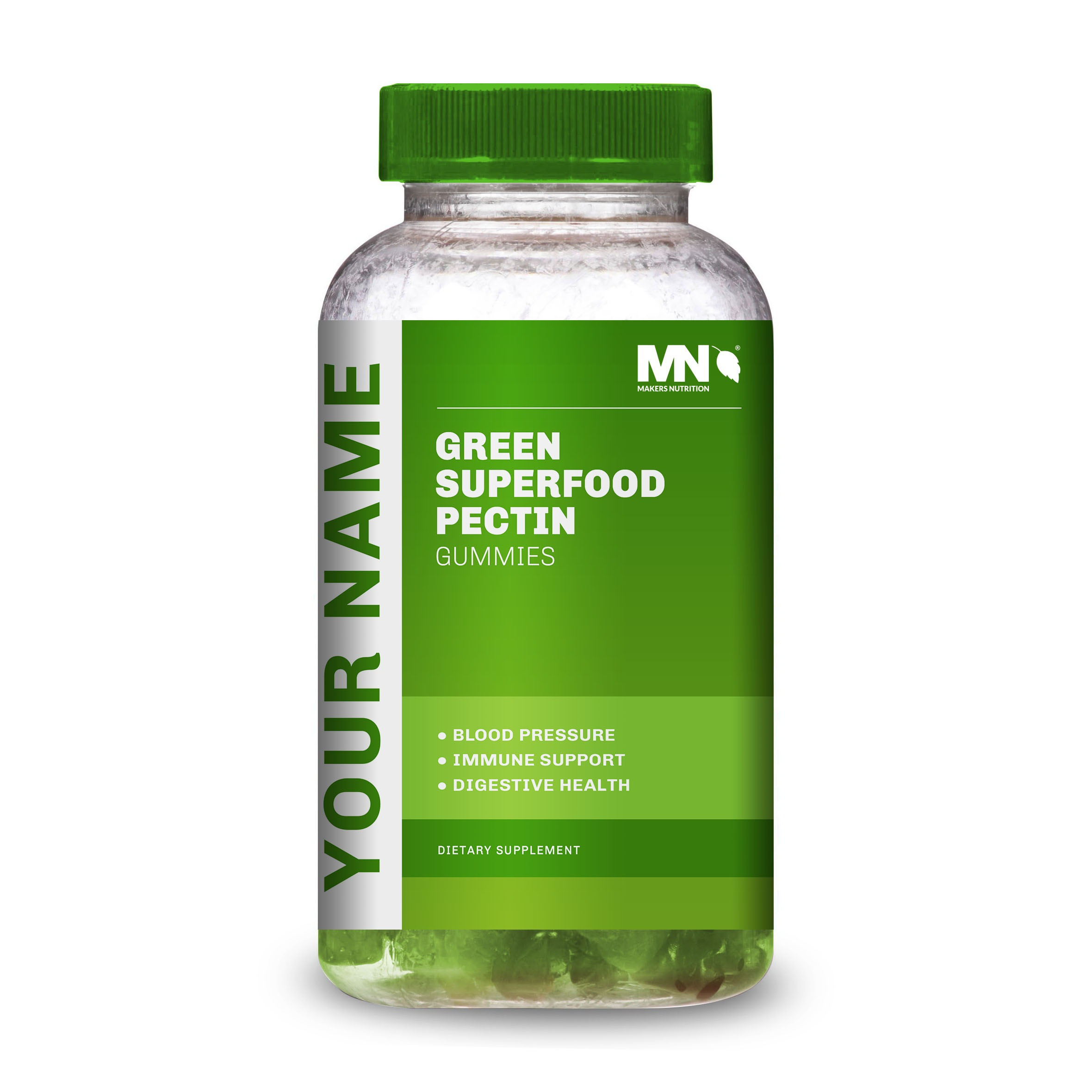 Private Label Green Superfood Pectin Gummies | Makers Nutrition