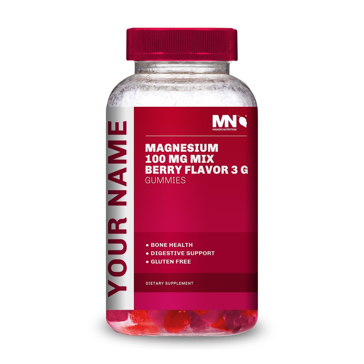 Magnesium 100 mg Mix Berry Flavor 3 g Gummy